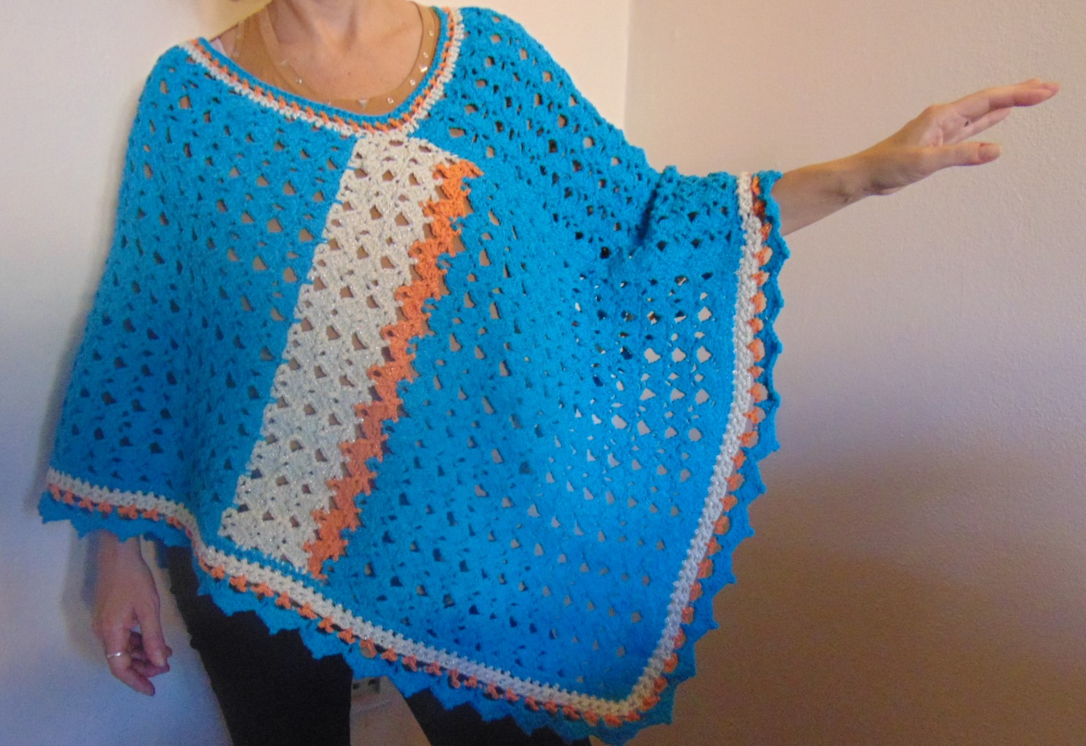 PONCHO TEJIDO A CROCHET HILO ALGODÓN TALLE ÚNICO – MY PUG TEJIDOS CROCHET