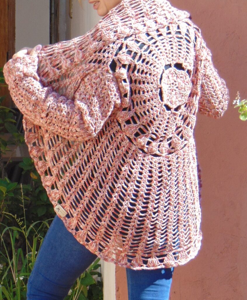 SACO CIRCULAR TEJIDO A CROCHET TALLE S/M – MY PUG TEJIDOS CROCHET